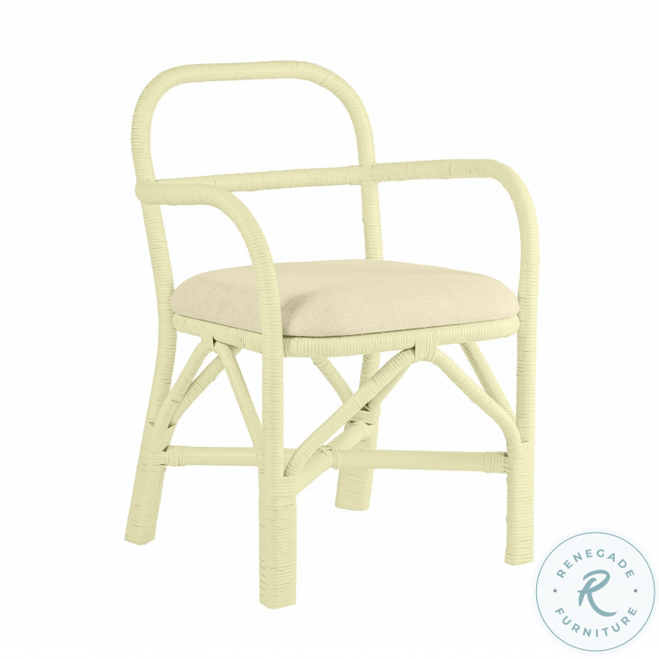 Ginny Cream Rattan Dining Chair From TOV | Coleman Furniture