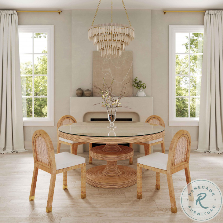 Amara Natural Rattan Arched Back Dining Chair From TOV | Coleman Furniture