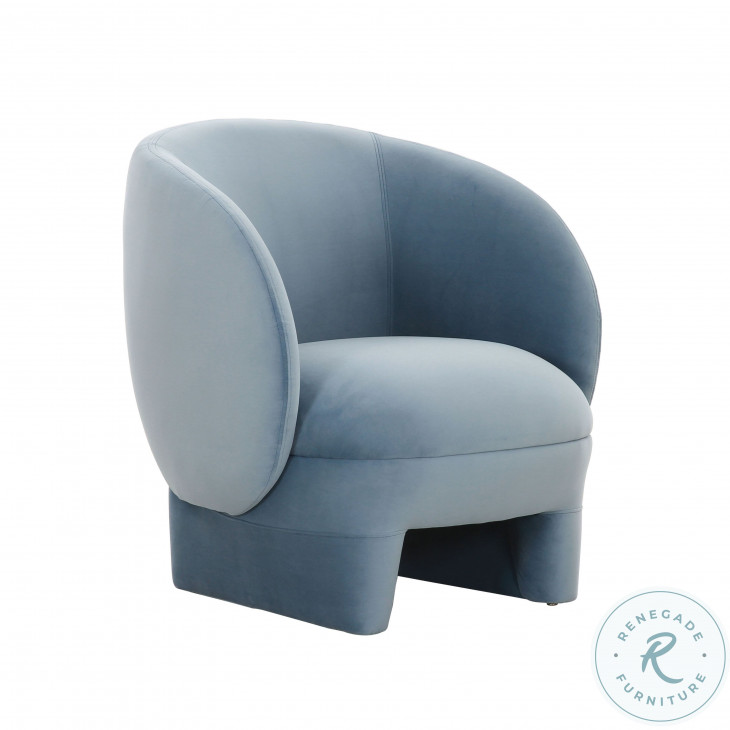 Kiki Blue Stone Velvet Accent Chair From TOV | Coleman Furniture