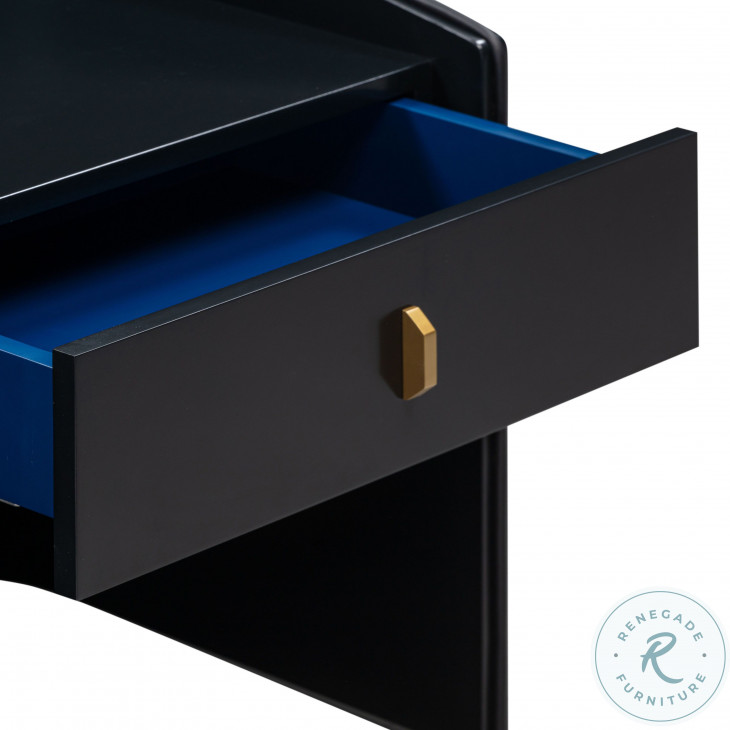 Collins Black Lacquer Nightstand From TOV | Coleman Furniture