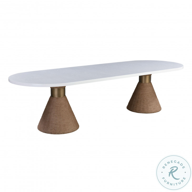 Rishi Natural Rope Dining Table from TOV | Coleman Furniture