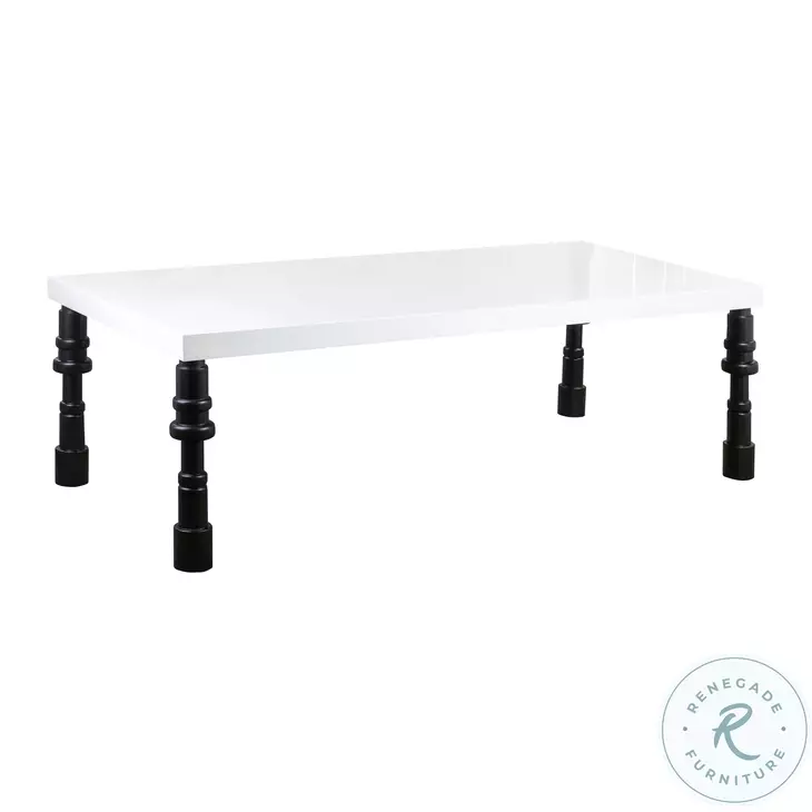 White dining table with black legs store