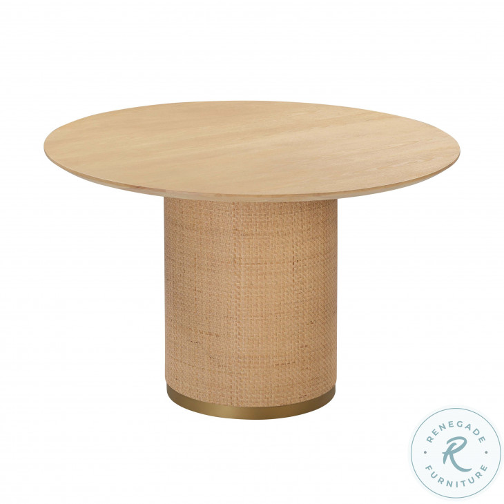 Akiba Natural 49" Round Dining Table From TOV | Coleman Furniture