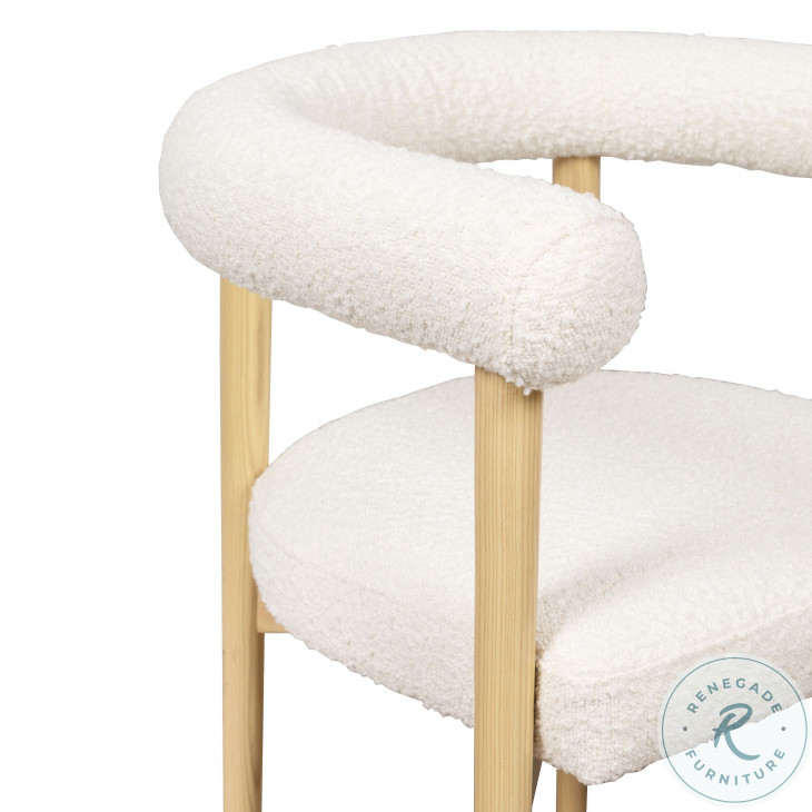 Spara Cream Boucle Dining Chair From TOV | Coleman Furniture