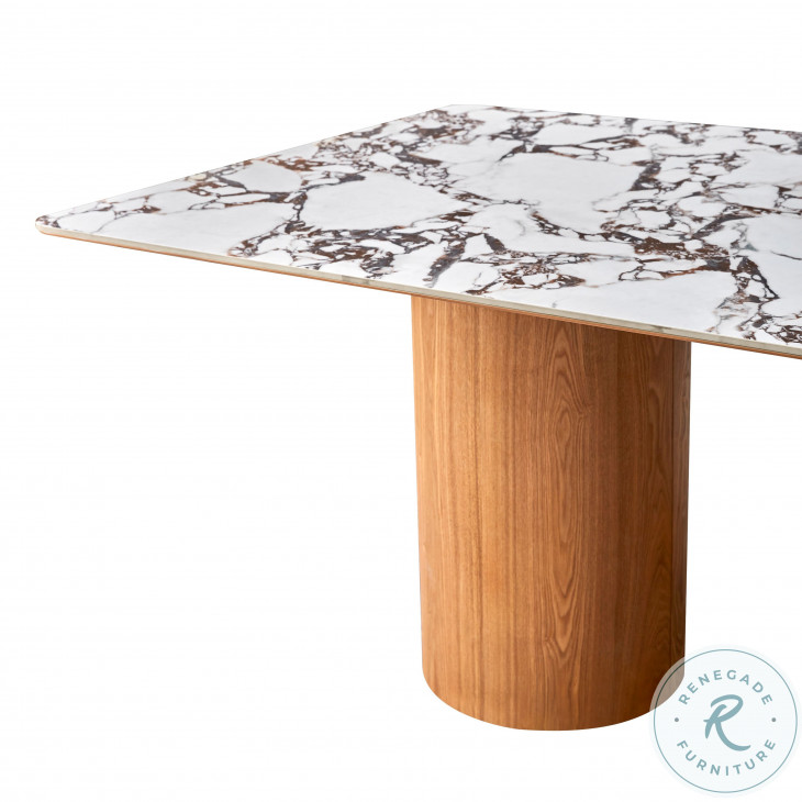 Tamara Ceramic And Natural Rectangular Dining Table From TOV | Coleman ...