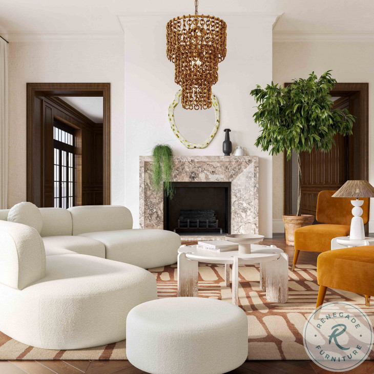 Gloria Cream Oak Coffee Table From TOV | Coleman Furniture