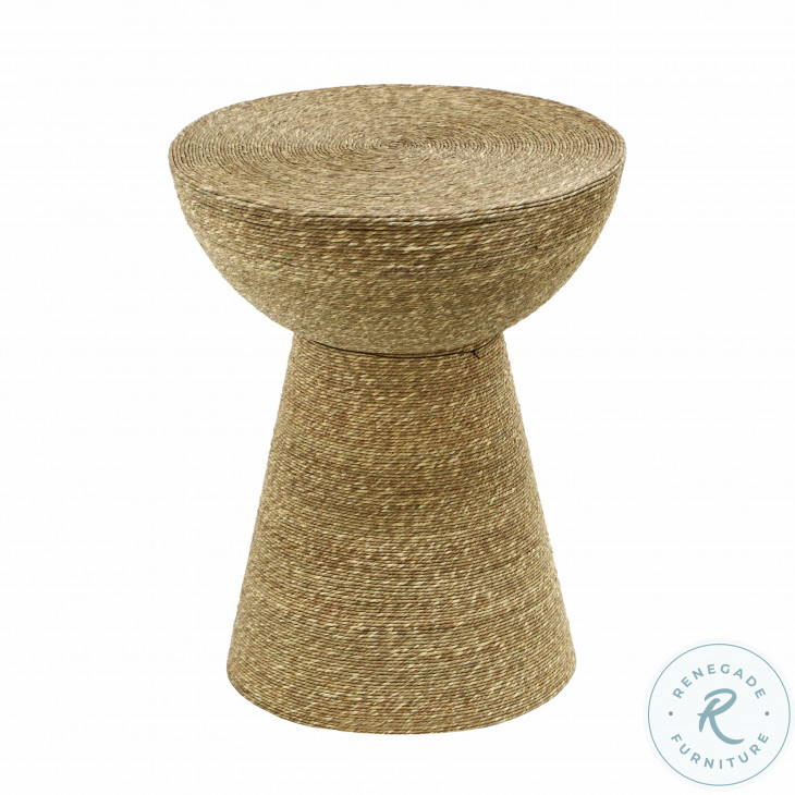 Wren Natural Seagrass Side Table From TOV | Coleman Furniture