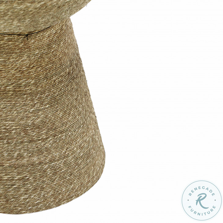 Wren Natural Seagrass Side Table From TOV | Coleman Furniture