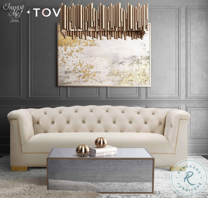 Lana Mirrored Coffee Table from TOV | Coleman Furniture