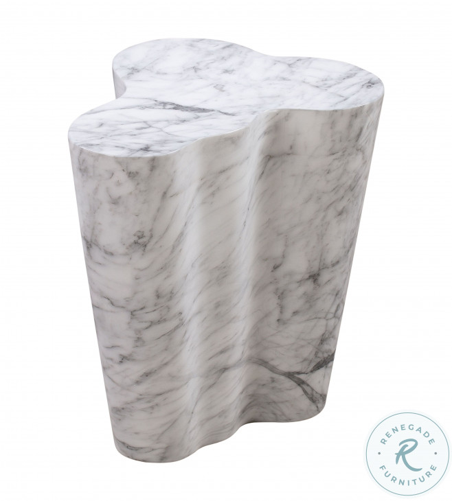 Slab Marble Tall Side Table from TOV | Coleman Furniture