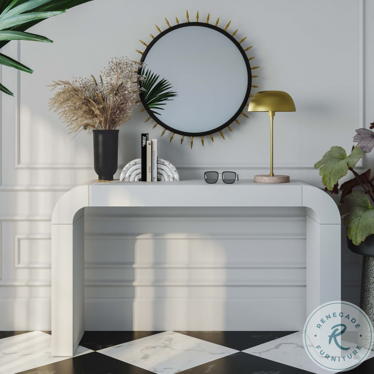 Hump White Console Table from TOV | Coleman Furniture