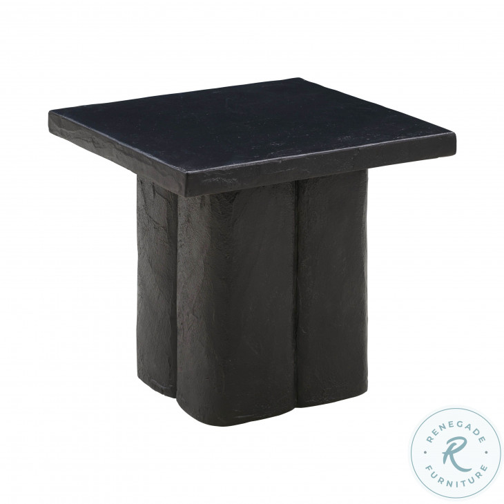 Kayla Black Concrete Side Table From TOV | Coleman Furniture