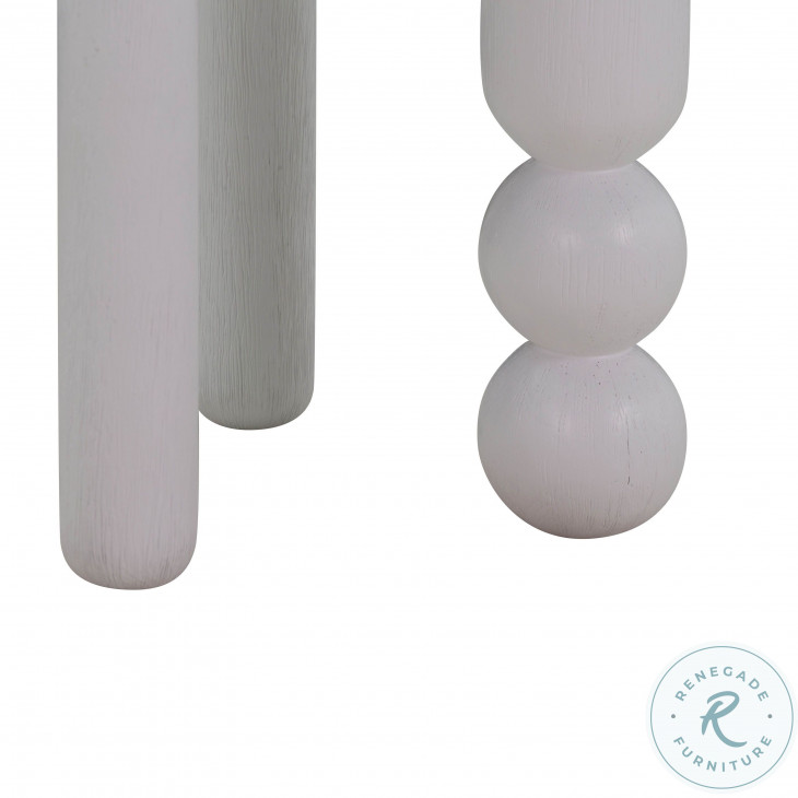 Morse White wood Accent Table From TOV | Coleman Furniture