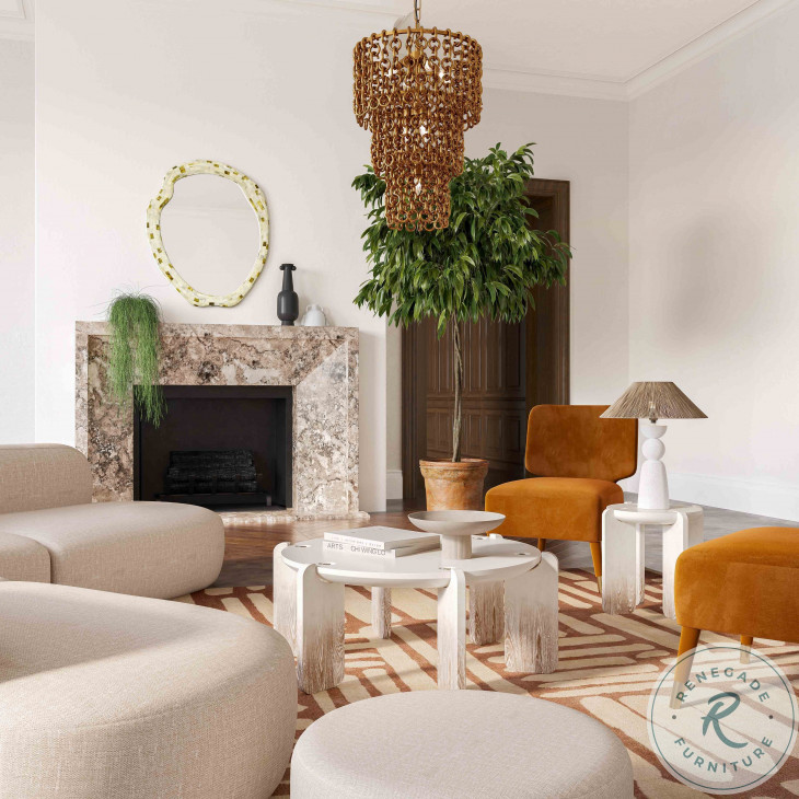 Gloria Cream Oak Coffee Table From TOV | Coleman Furniture