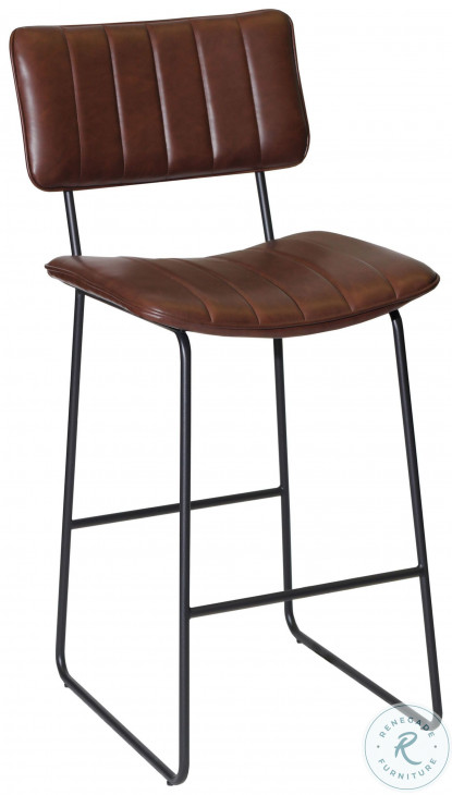 Tribeca Cordovan And Gunmetal Bar Stool From Steve Silver | Coleman ...