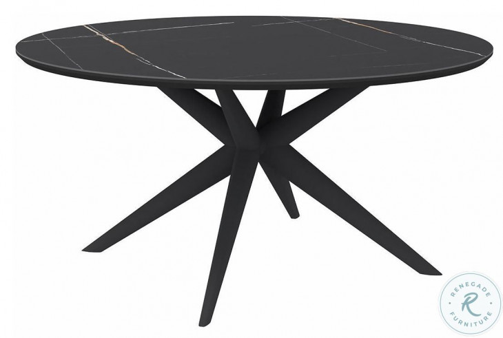 Turin Sahara Noir Round Dining Table From Bellini Modern Living ...