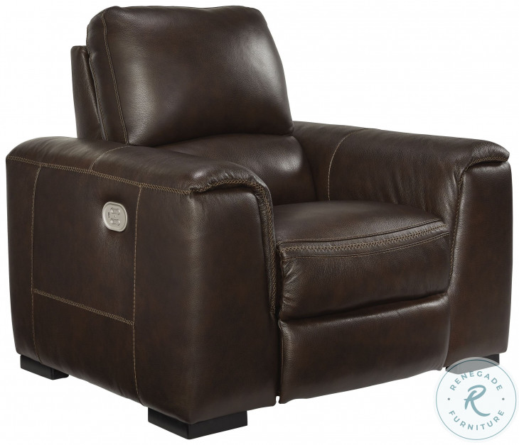 Alessandro Walnut Power Recliner From Ashley Furniture | Coleman Furniture