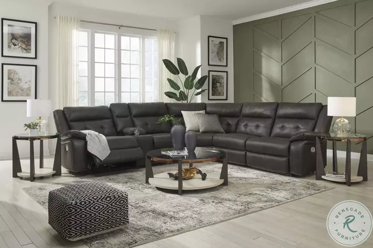 Mackie Pike Storm Modular Power Reclining Sectional