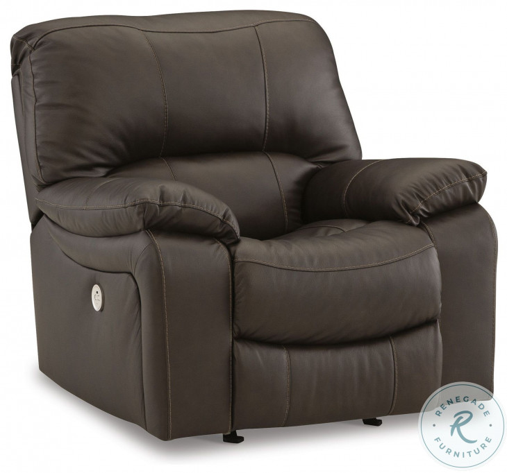 Leesworth Dark Brown Power Recliner From Ashley Furniture | Coleman ...