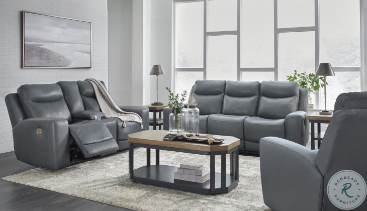 Mindanao Steel Power Reclining Living Room Set from Ashley Furniture ...