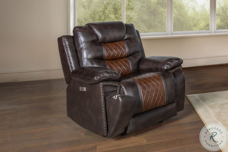Nikko Brown Glider Power Recliner Power Footrest From New Classic ...
