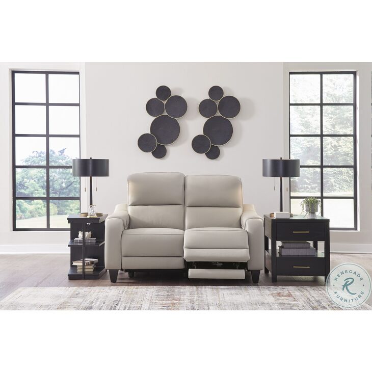 Mercomatic Gray Power Reclining Loveseat with Adjustable Headrest From ...