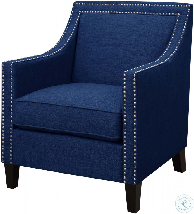 Emery Blue Chair with Ottoman from Elements Furniture | Coleman Furniture