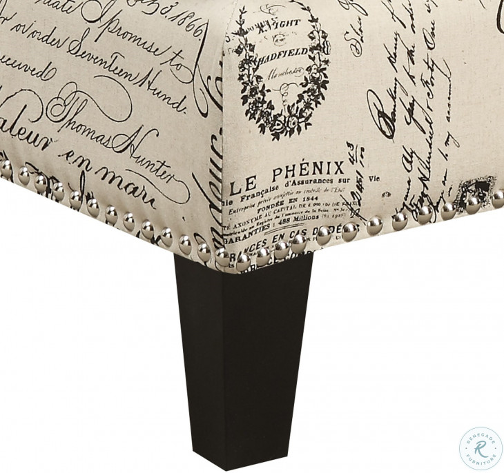 Emery French Script Chair with Ottoman from Elements Furniture ...