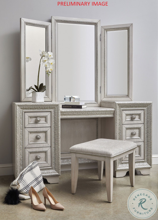 Camila Transparent Creamy White Vanity Mirror From Pulaski | Coleman ...