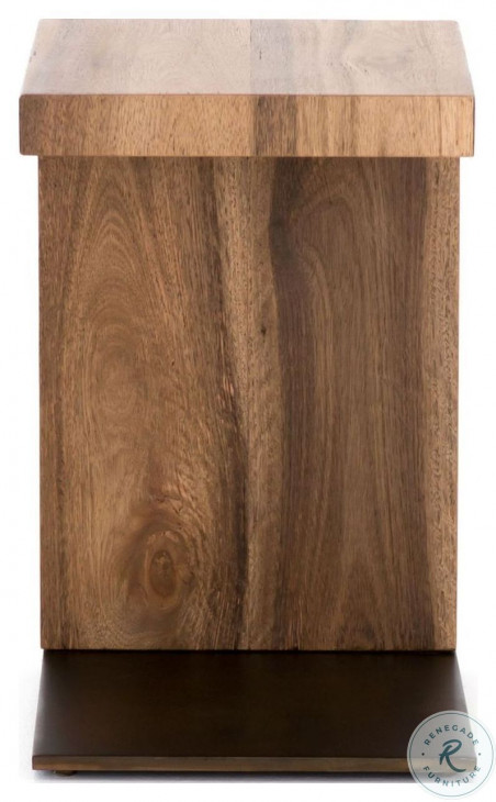 Hudson Bronzed Iron C Table from Four Hands | Coleman Furniture