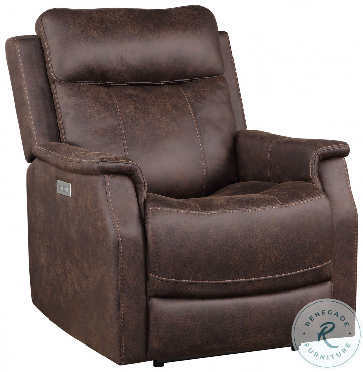 Valencia Walnut Dual Power Recliner with Power Headrest From Steve ...
