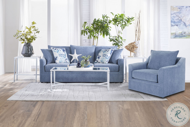 Sylvie Slate Blue Sofa From New Classic | Coleman Furniture
