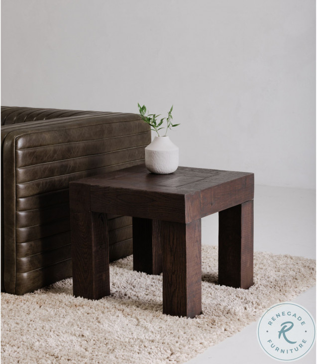 Evander Rustic Brown Side Table From Moes Home | Coleman Furniture