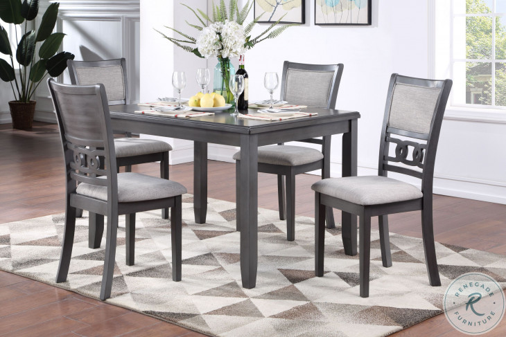 Gia Gray 5 Piece 48" Dining Set From New Classic | Coleman Furniture
