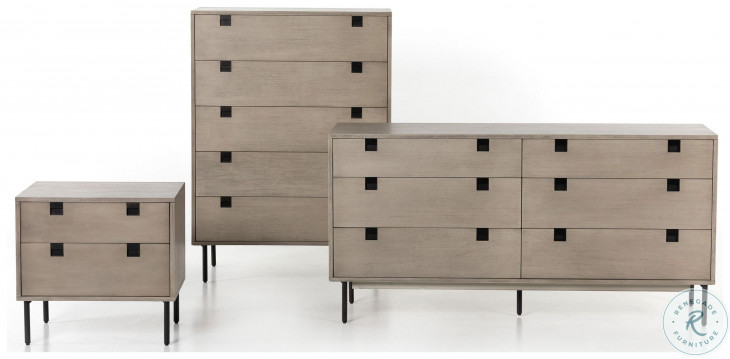 Carly Grey Wash 5 Drawer Chest from Four Hands | Coleman Furniture
