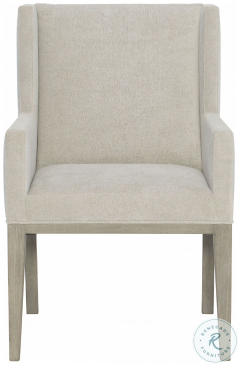 Linea Beige And Cerused Greige Upholstered Arm Chair Set of 2 From ...