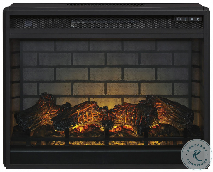 Black Electric Infrared Fireplace Insert from Ashley | Coleman Furniture
