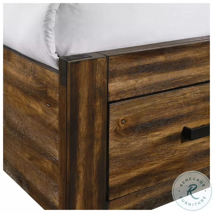 Wren Chestnut King Platform Storage Bed HomeGalleryStores WN100KSB