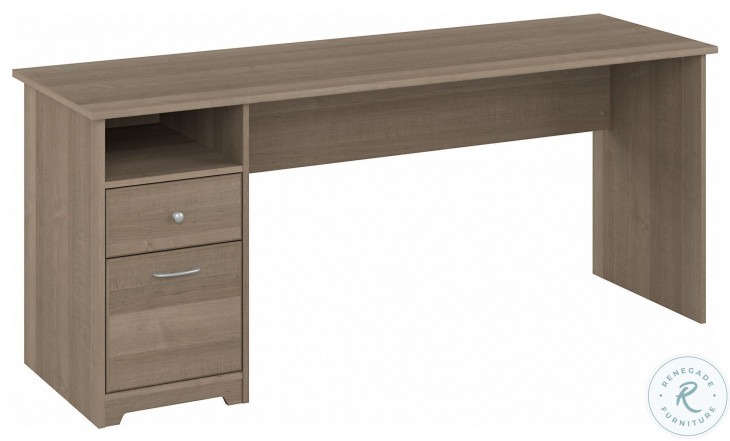 Cabot Ash Gray 72" Computer Desk with Drawers From Bush Furniture ...