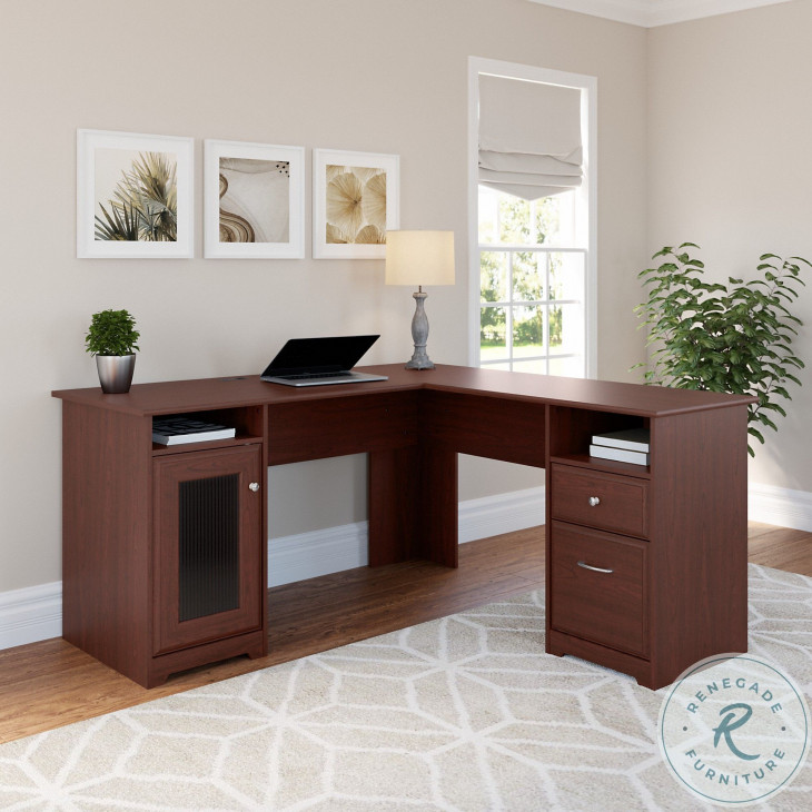 Cabot Harvest Cherry L Home Office Set | HomeGalleryStores.com ...