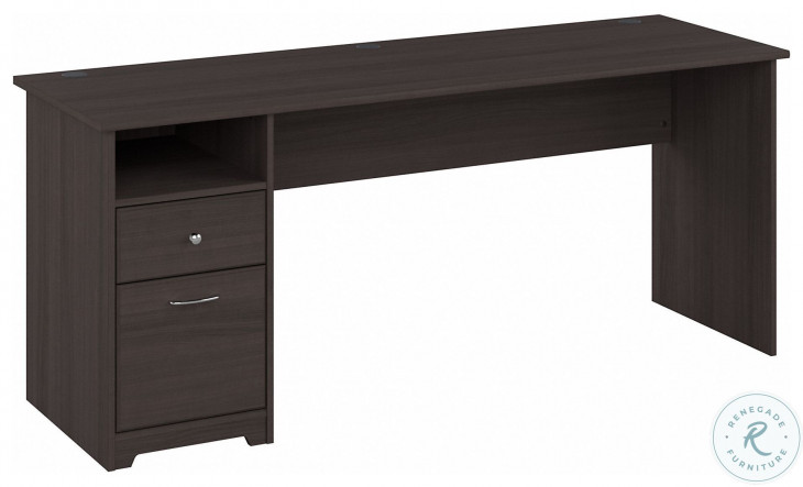 Cabot Heather Gray 72" Computer Desk with Drawers From Bush Furniture ...