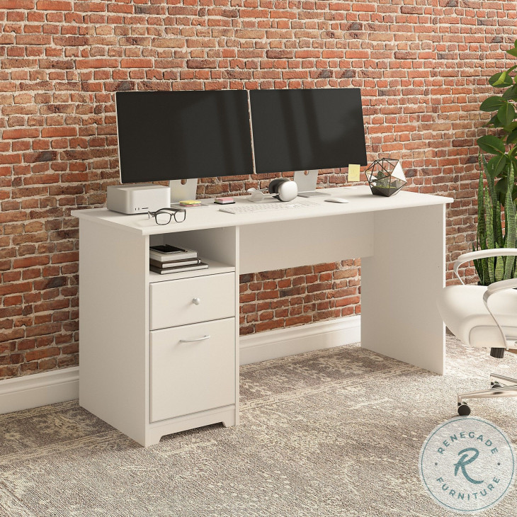 Cabot White 60" Computer Desk with Drawers From Bush Furniture | Home ...