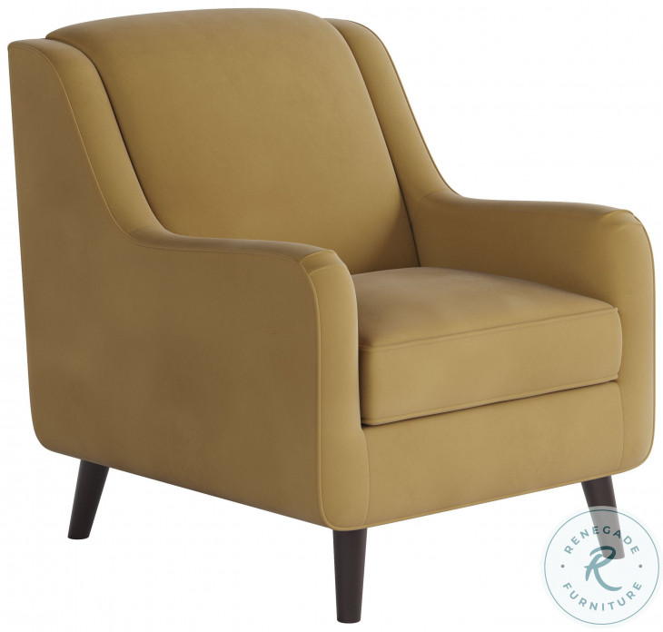 Bella Harvest Gold Sloped Arm Accent Chair From Southern Home ...