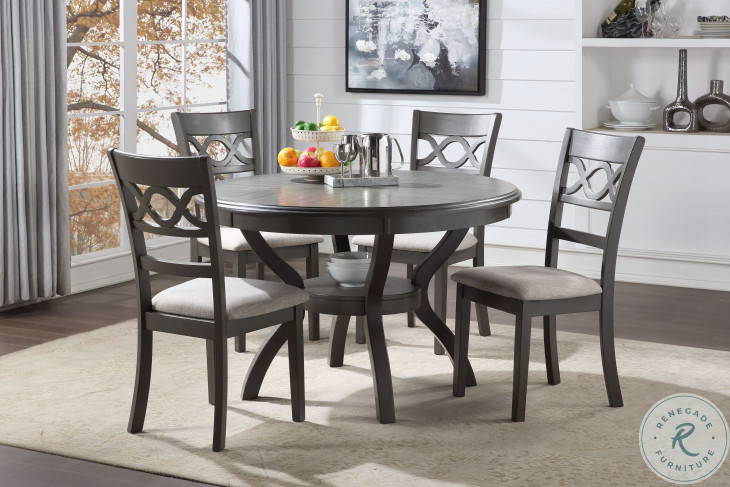 Cori Gray 5 Piece Dining Set From New Classic | Coleman Furniture