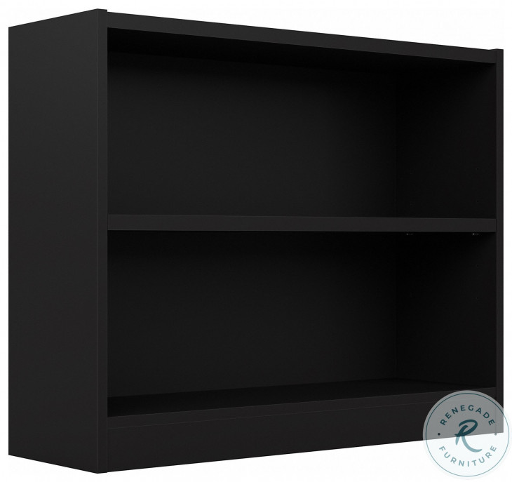 Universal Black Small 2 Shelf Bookcase From Bush Furniture | Coleman ...
