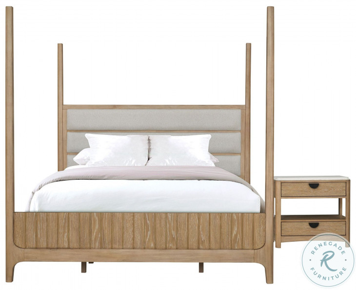 Escape Glazed Natural Oak Queen Poster Bed From Parker House | Coleman ...