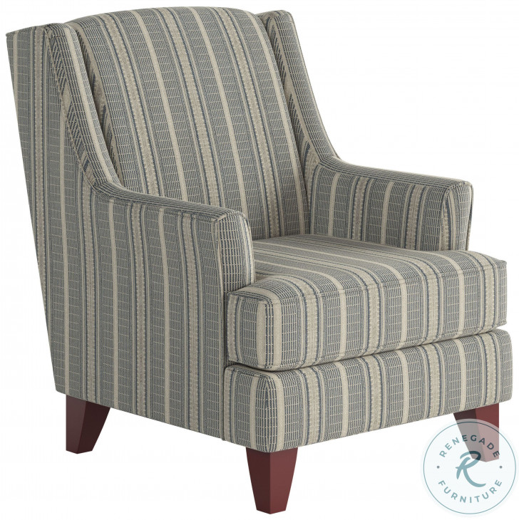 Farmhouse Indigo Blue Wing Back Accent Chair From Southern Home ...