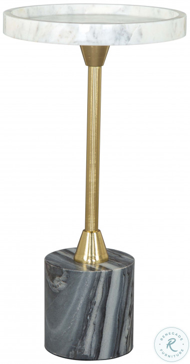 Johan White Gray And Gold Side Table From Zuo | Coleman Furniture