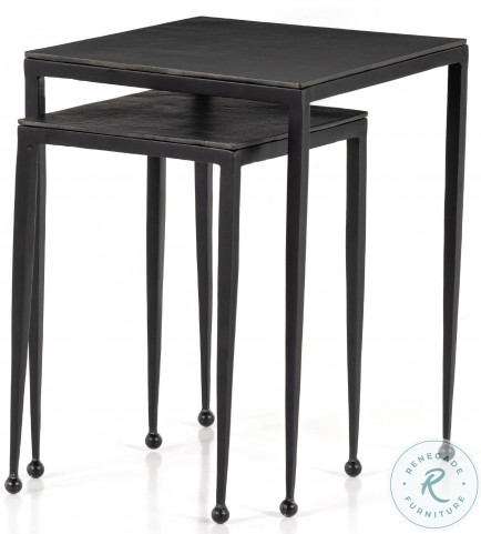 Dalston Raw Black Nesting End Tables from Four Hands | Coleman Furniture