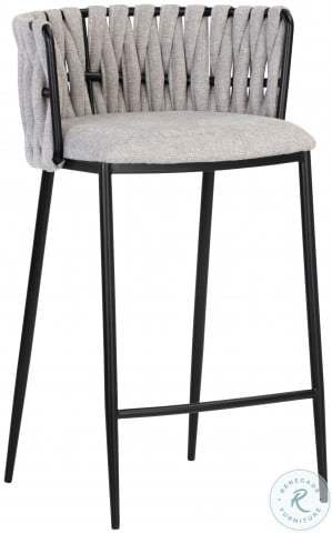 Ikon Belfast Heather Grey Fabric Sarai Counter Height Stool From Sunpan ...